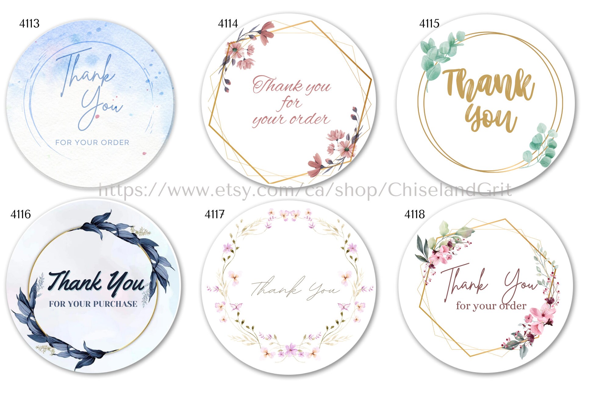 Thank You Circle Labels L Thank You for Your Order Labels, Thank You ...