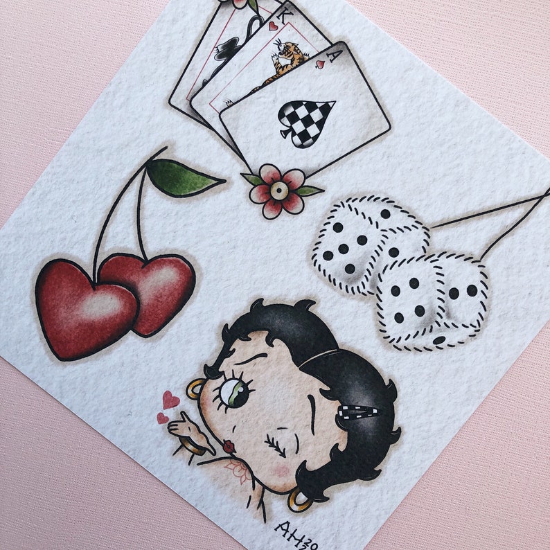 Betty Boop Flash Print - Etsy