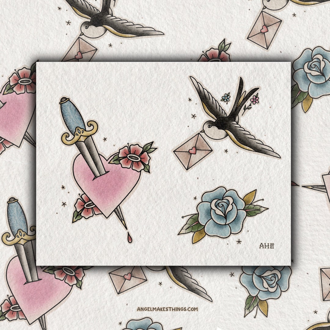 Swallow Dagger Print - Etsy