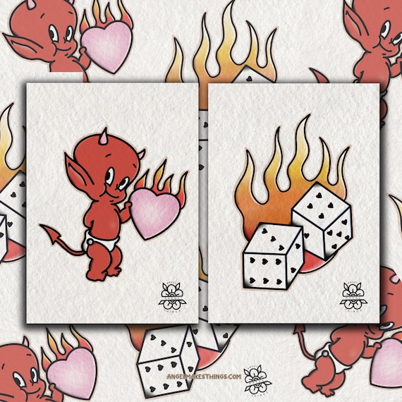 Hot Stuff Devil Tattoo Flash