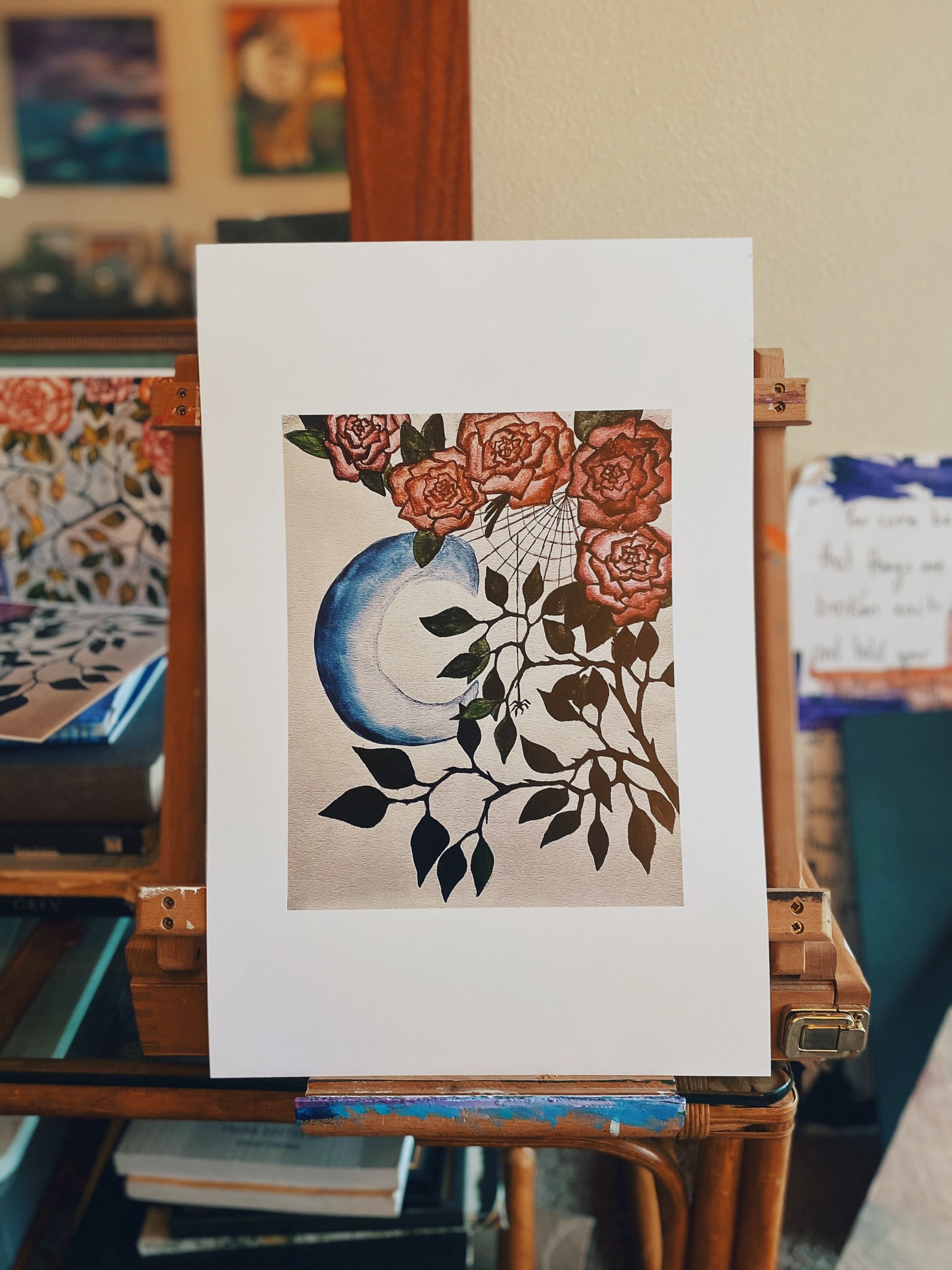 Rose Moon - Etsy
