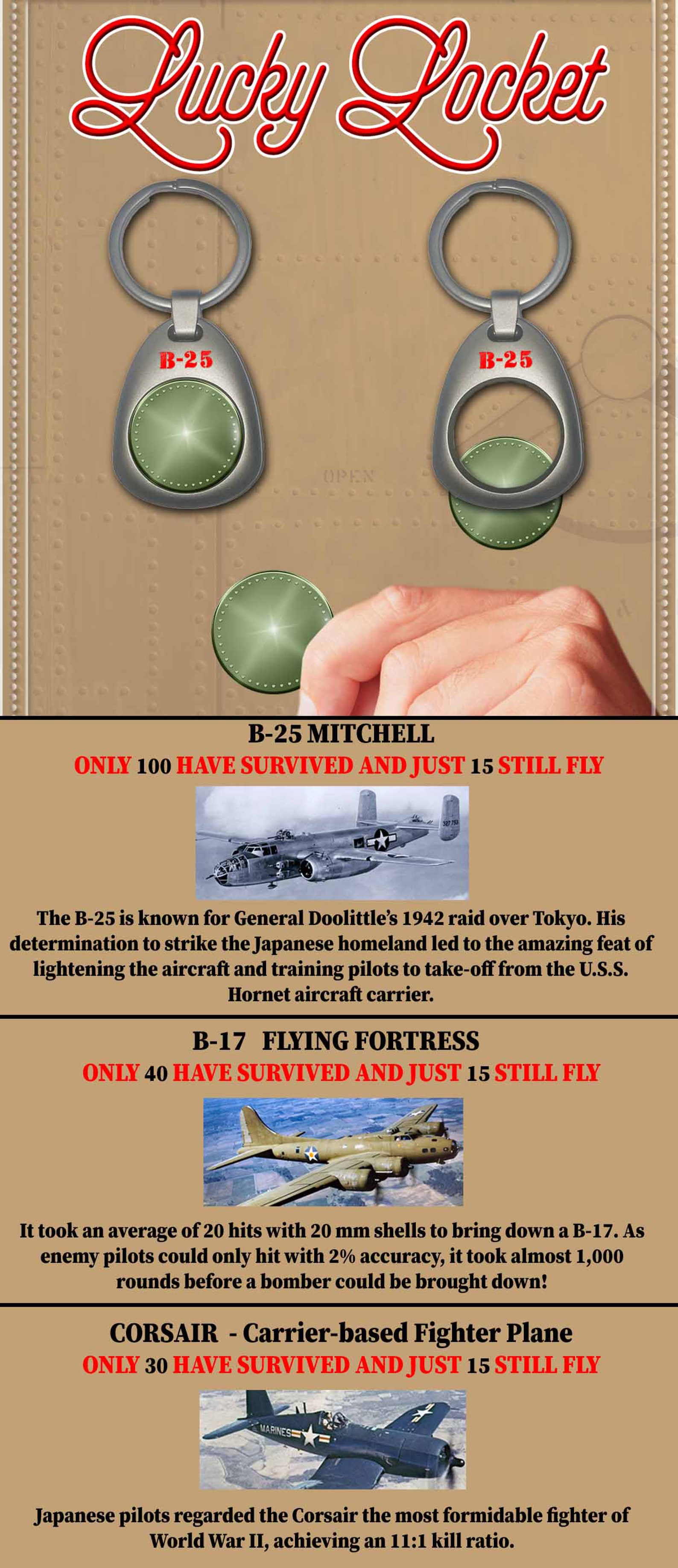 B 17 Mitchell Keychain, Aviation Bezel Keychain, Unique Pilot Gift ...