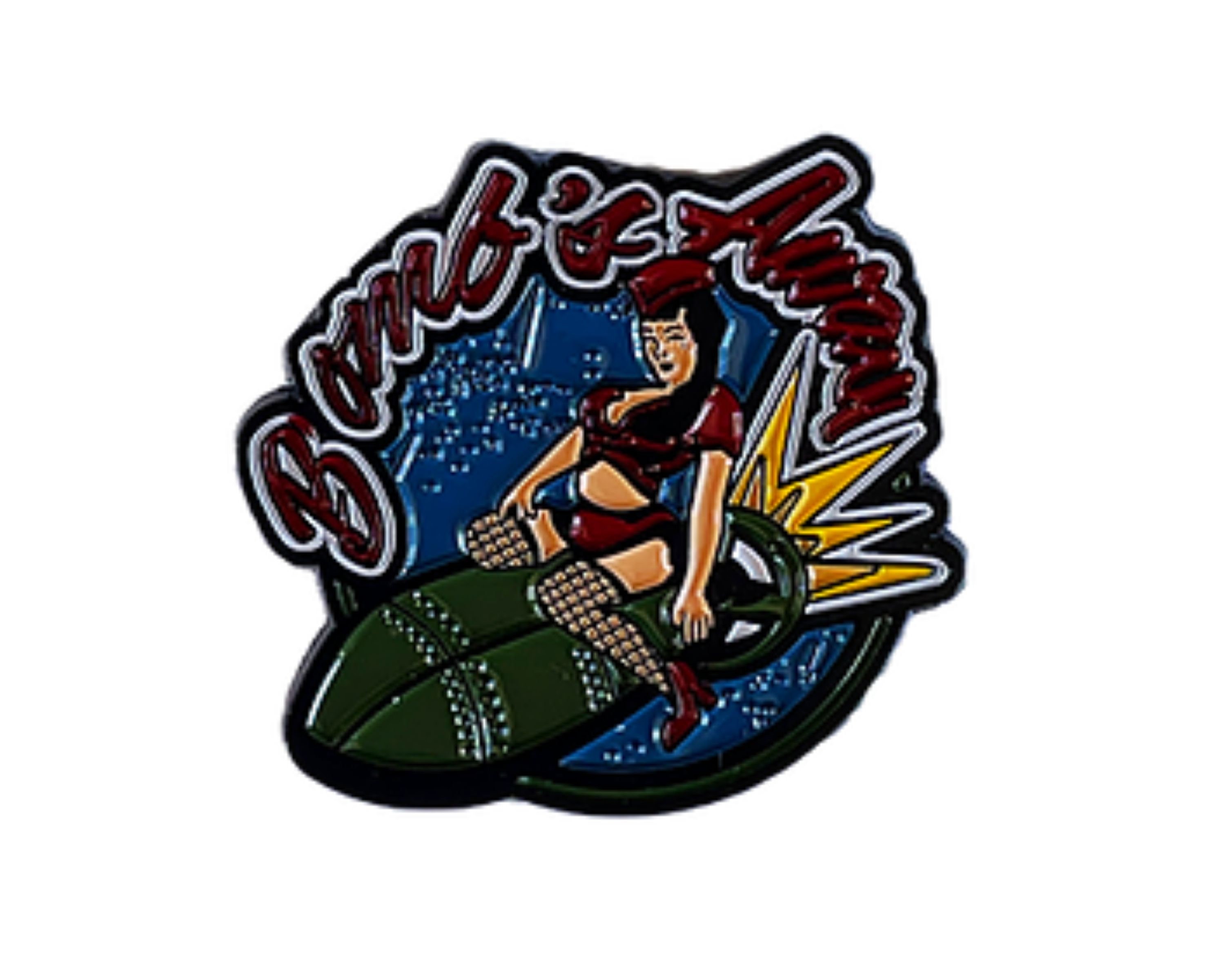 PIN UP Girl Bombs Away PIN, Veteran Aircraft Scarf Pin, Collectible War ...