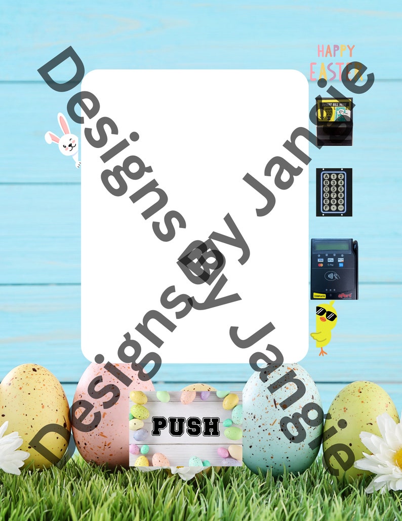 Easter Gift Party Favor Vending Machine Template PNG Editable Canva ...
