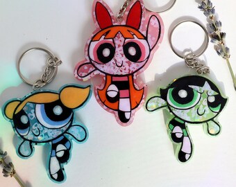 Bubbles Powerpuff Girl Keychain - Etsy