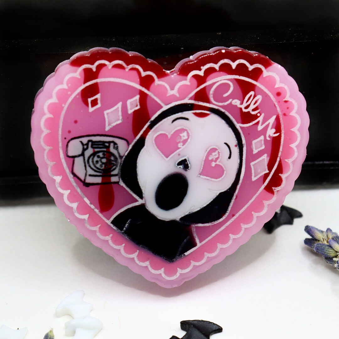 Cutie Ghostface scream Heart Shaped Phone Grip Cult - Etsy