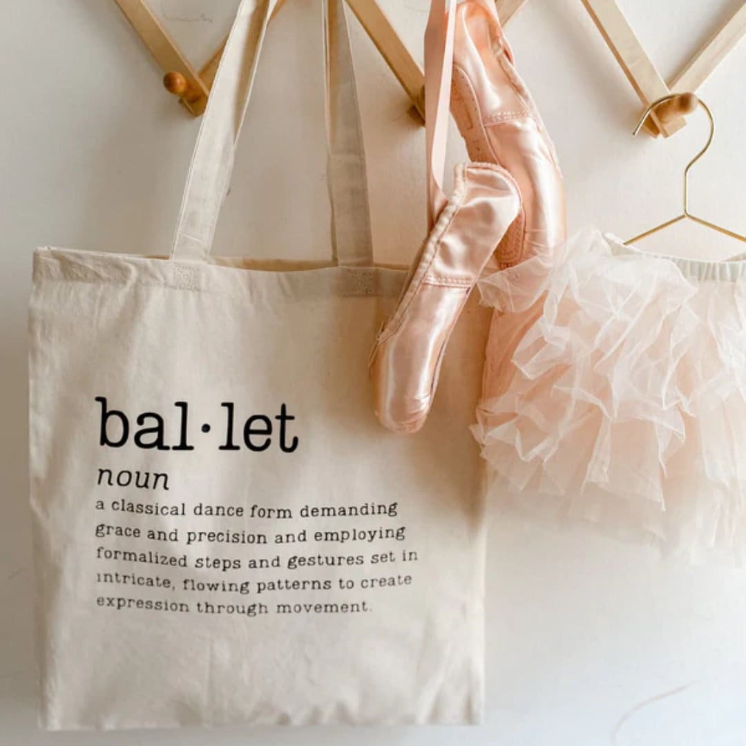Dance Tote Ballerina Tote Dance Bag Ballet Bag Girls Dance Bag Dancer Gift Tote Bag Dance ...