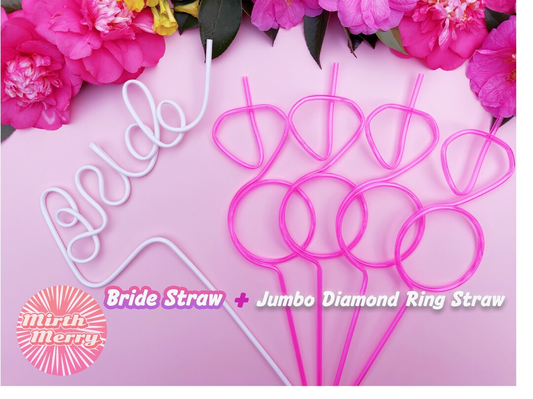 Bride Straw+diamond Ring Straw | Bachelorette Party Favors | Bride to ...