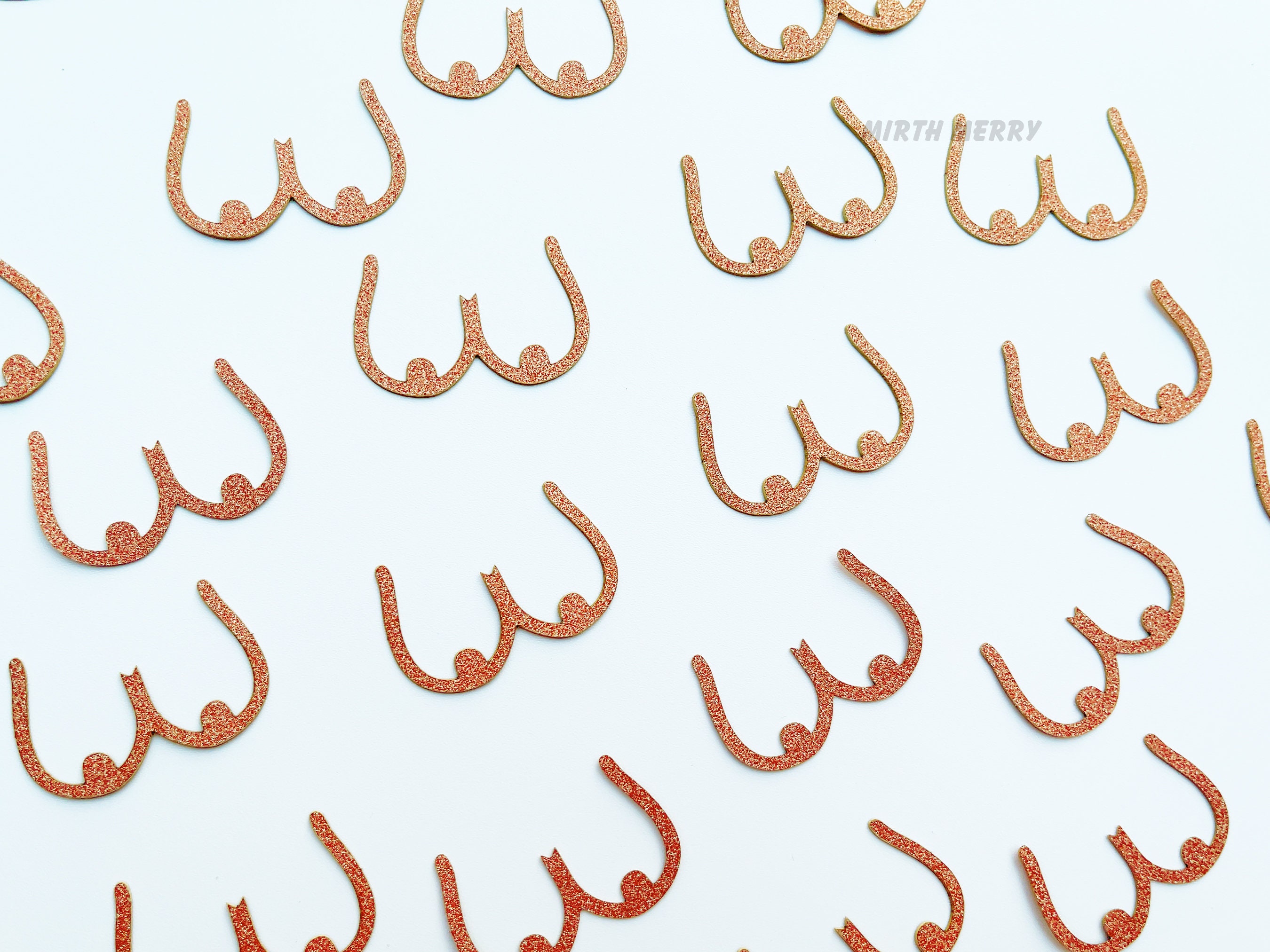 Rose Gold Glitter Boob and Vagina Confetti Bachelorette Party - Etsy Australia