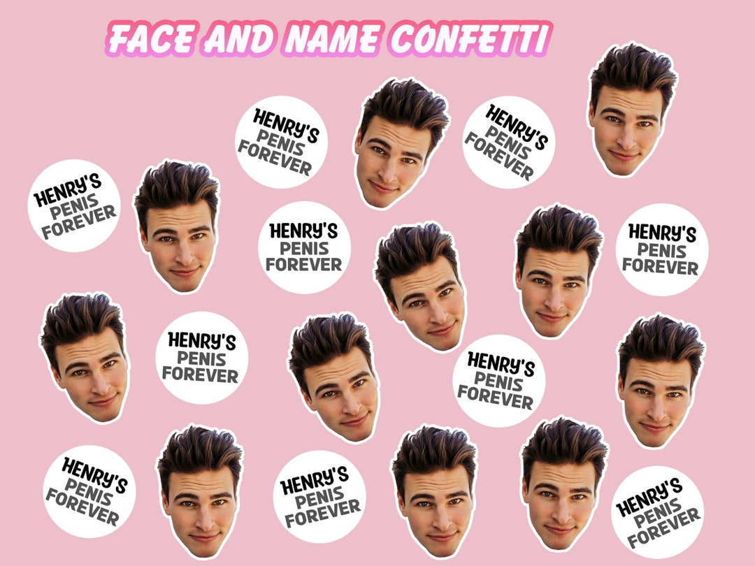 Groom Face and Name Hen Party Confetti, Personalized Bachelorette Party ...