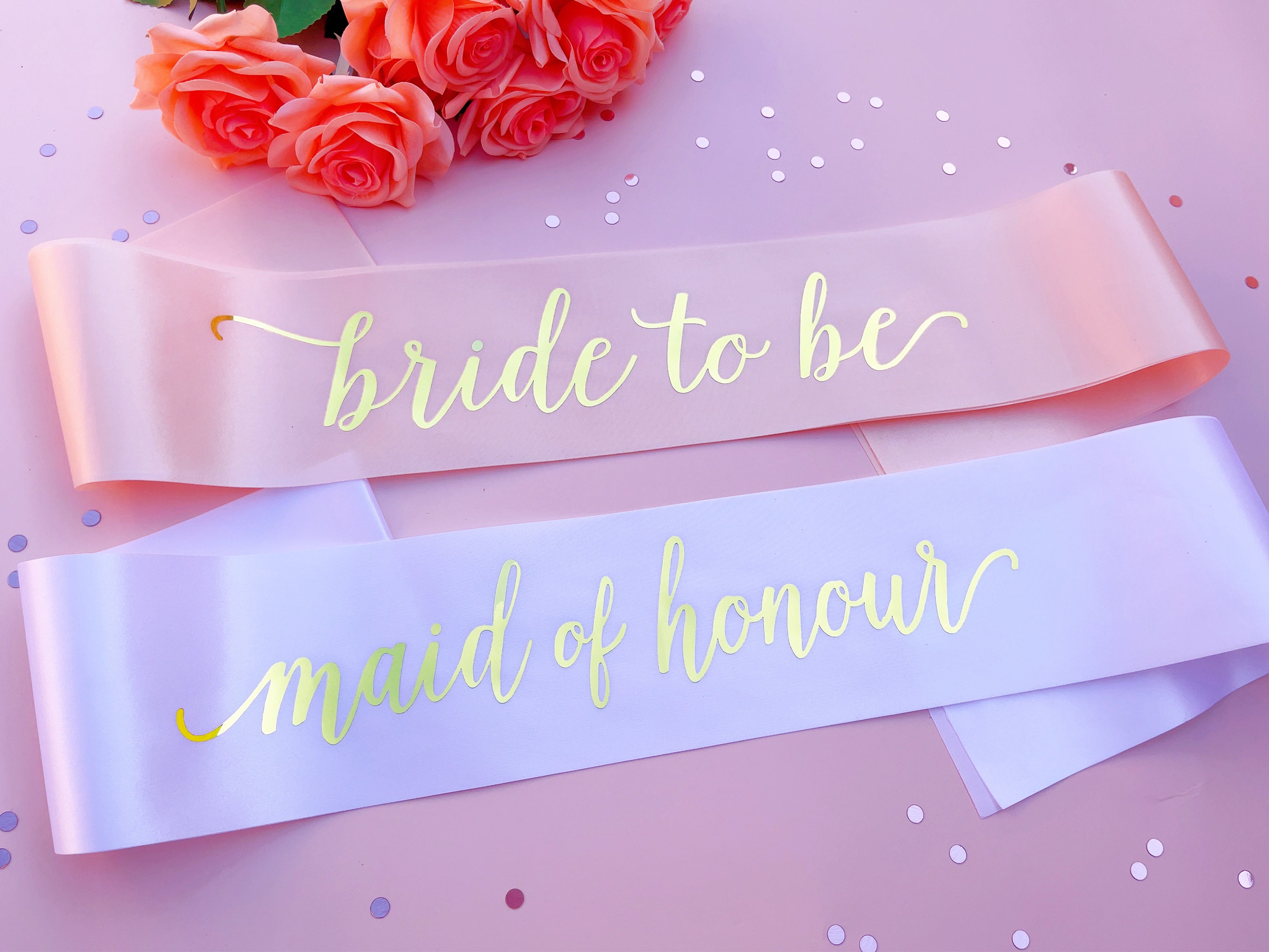 Bride to Be Sash Hen Party Sash Sash for Bride Gold Foil - Etsy Australia