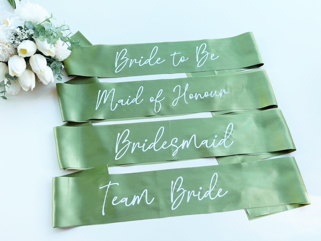 Bride to Be Sash| Hen Party Sash | Sash for Bride - Sage Green | Mother ...