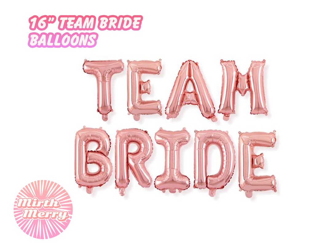 Team Bride Hens Party Bridal Shower Decorations Engagement Balloons ...