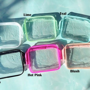 Personalized Clear Bag, Monogram Gifts, Waterproof Toiletry Bag Pouch ...