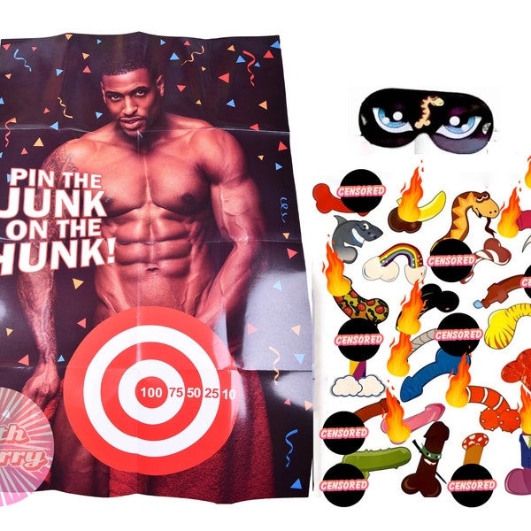 Pin the Junk on the Hunk - Etsy Australia Pin the Junk on the Hunk - Etsy Australia