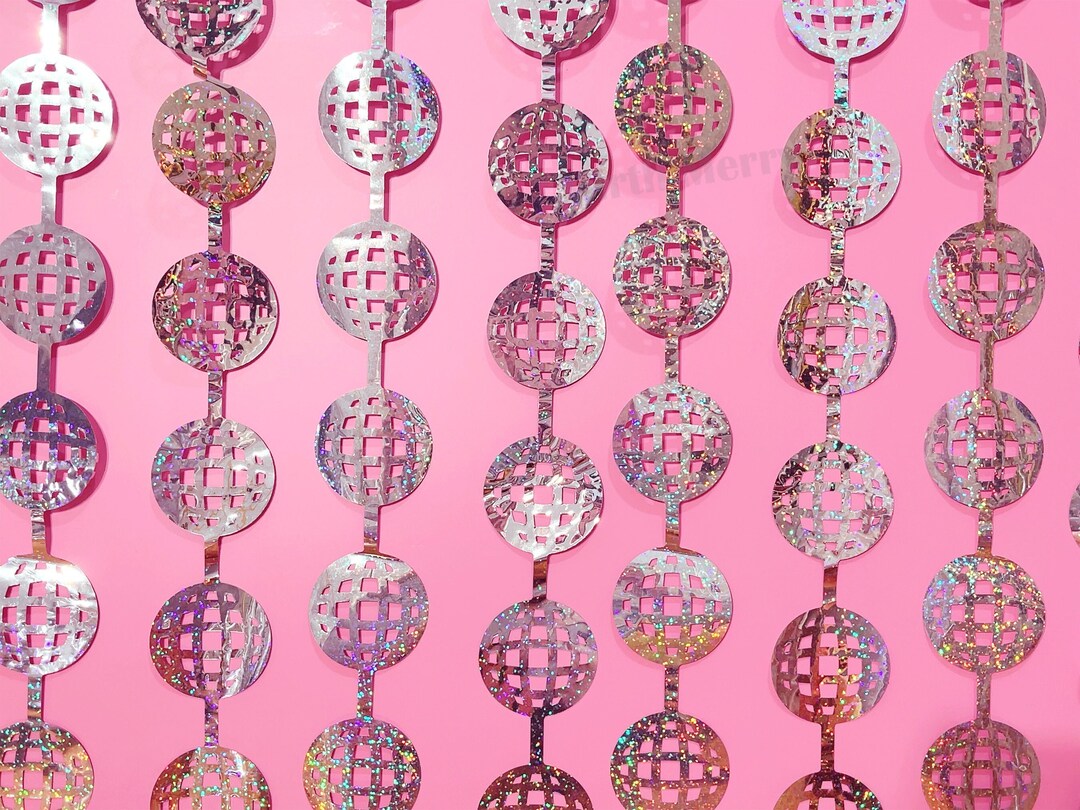 Disco Ball Foil Curtain | Iridescent Backdrop, Bridal Shower Backdrop ...