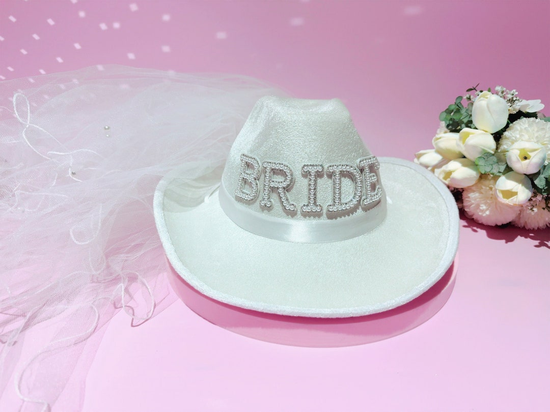 Bride Cowgirl Hat, Hen Party | Bride Gift, Pink Cowgirl With Hat ...