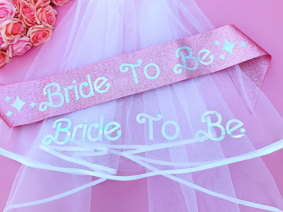 Bride to Be Sash + Veil | Hen Party Sash | Sash for Bride - Iridescent ...