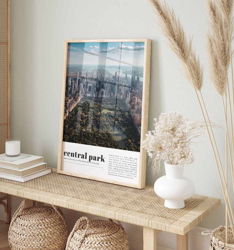 Central Park Travel Print, Central Park Art, Central Park Wall Art ...