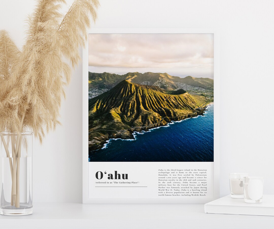 Oahu Travel Print Wall Art Oahu Photo Oahu Wall Hanging Home Décor Oahu ...