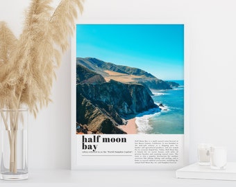Half Moon Bay Wall Art, Half Moon Bay Wall Decor, Half Moon Bay Poster ...