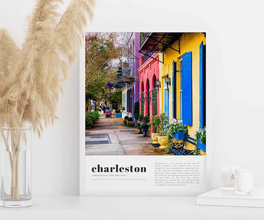 Charleston Travel Print, Charleston Wall Art, Charleston Photography ...