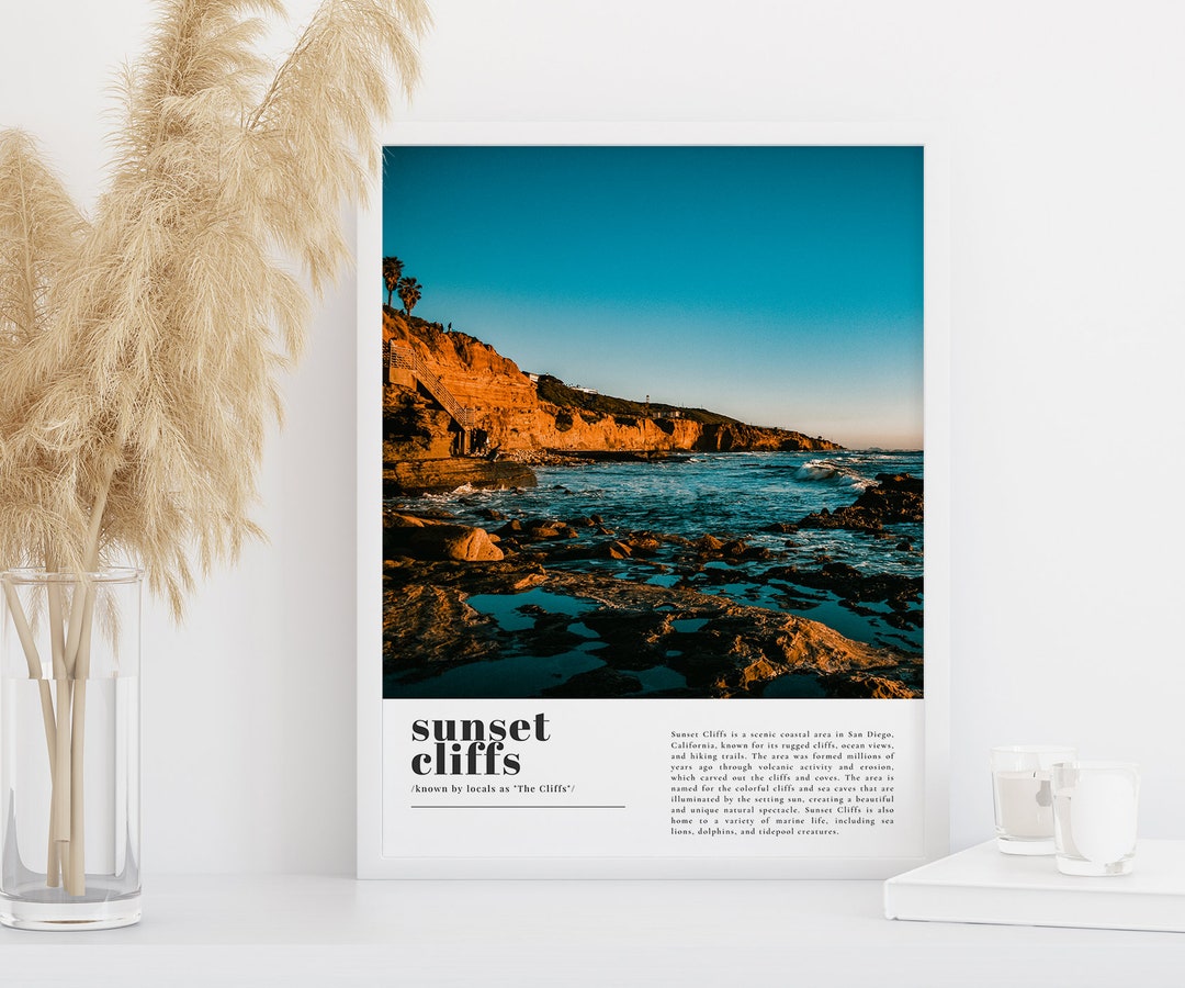 Sunset Cliffs Print, Sunset Cliffs Art, Sunset Cliffs Wall Art, Sunset ...
