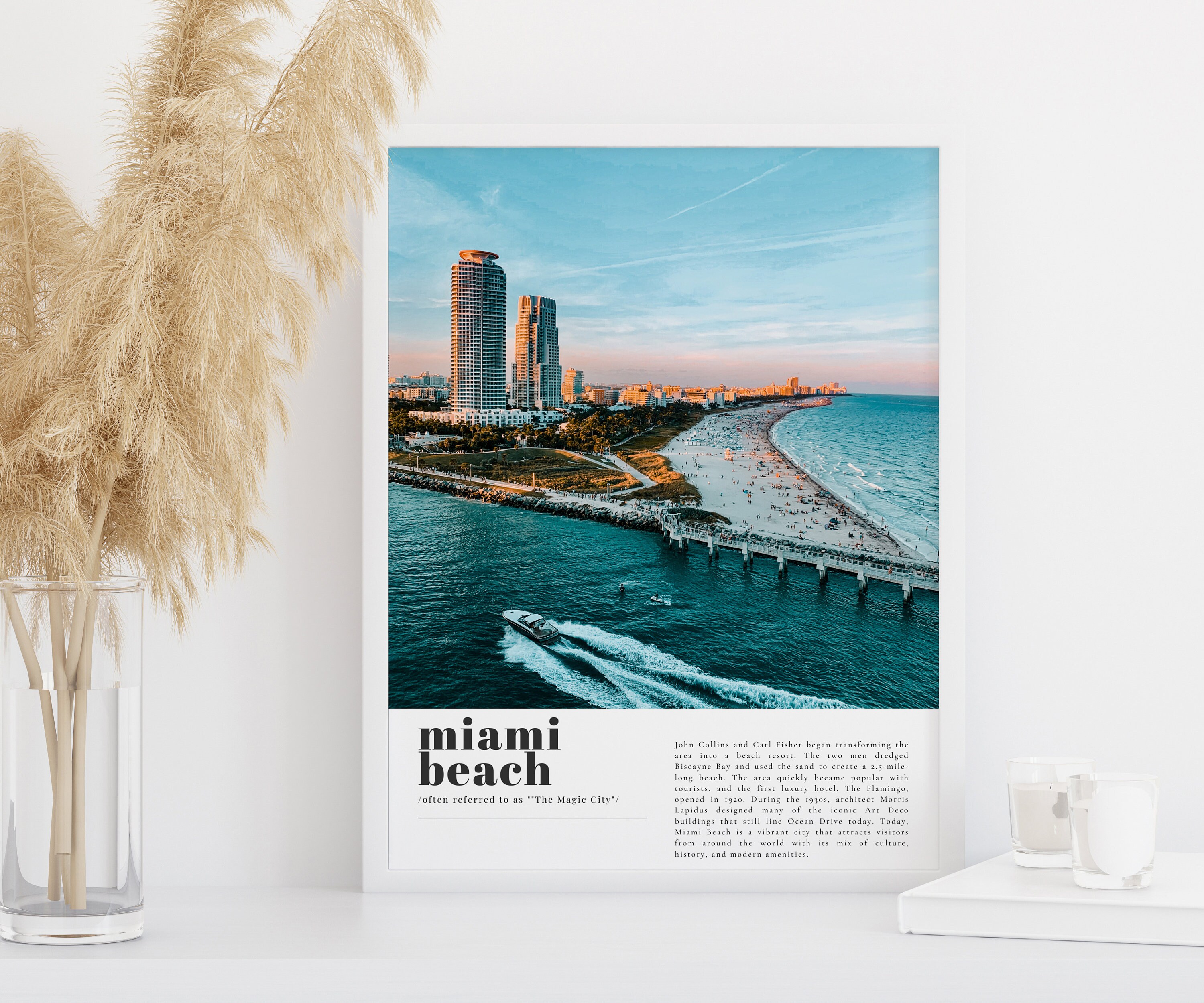Miami Beach Travel Print, Miami Beach Travel Poster, Miami Beach Photo ...