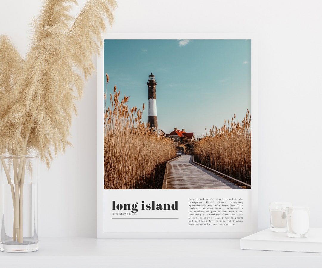 Long Island Travel Print Wall Art, Long Island Wall Hanging Home Décor ...