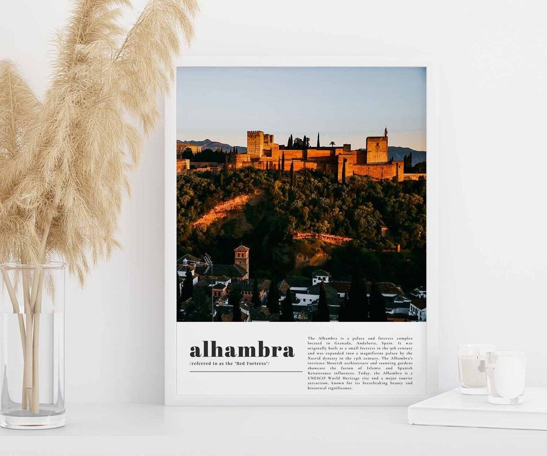 Alhambra Print, Alhambra Art, Alhambra Wall Art, Alhambra Artwork ...