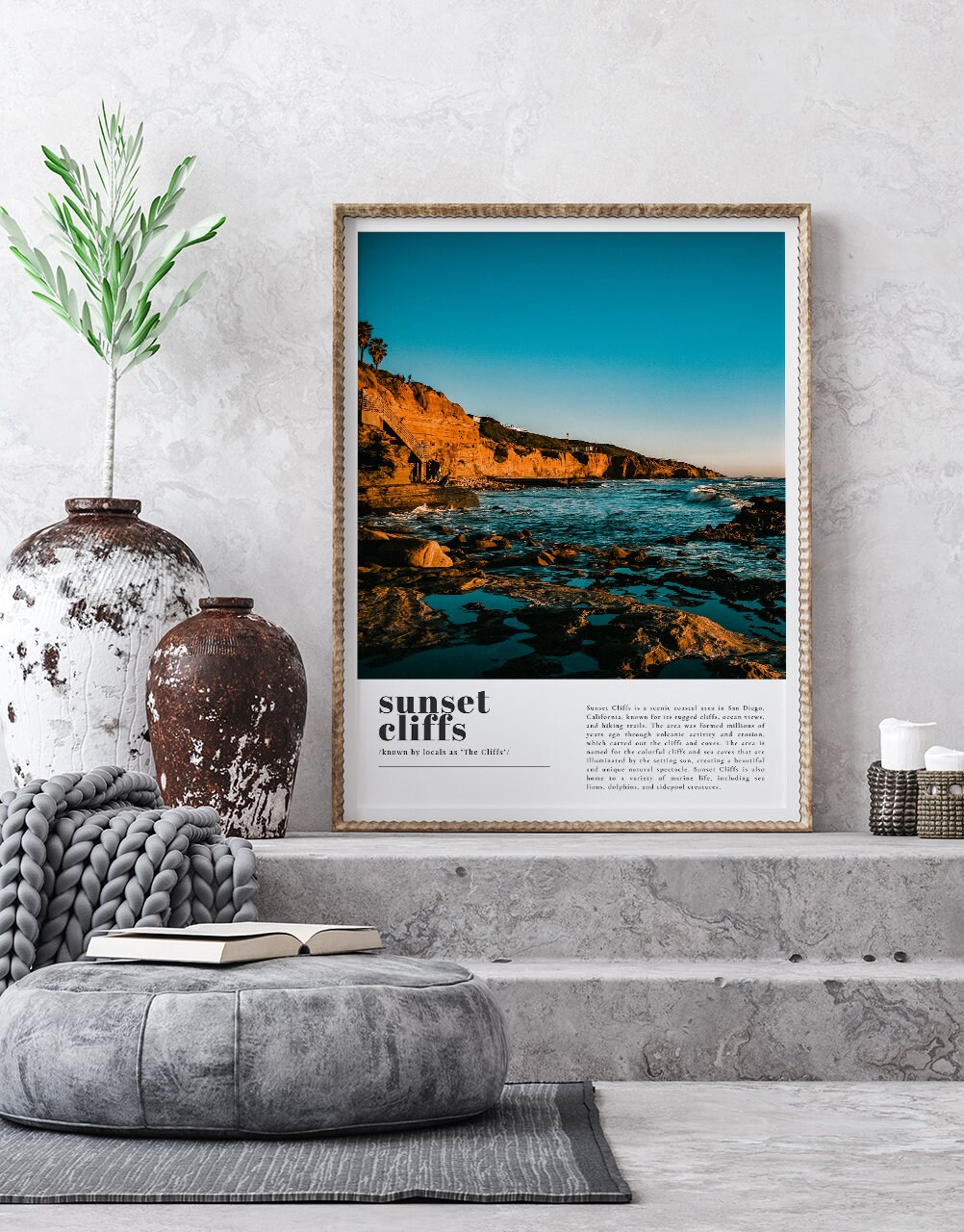 Sunset Cliffs Print, Sunset Cliffs Art, Sunset Cliffs Wall Art, Sunset ...