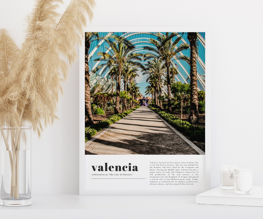 Valencia Travel Print Wall Art Valencia Wall Hanging Home Décor ...