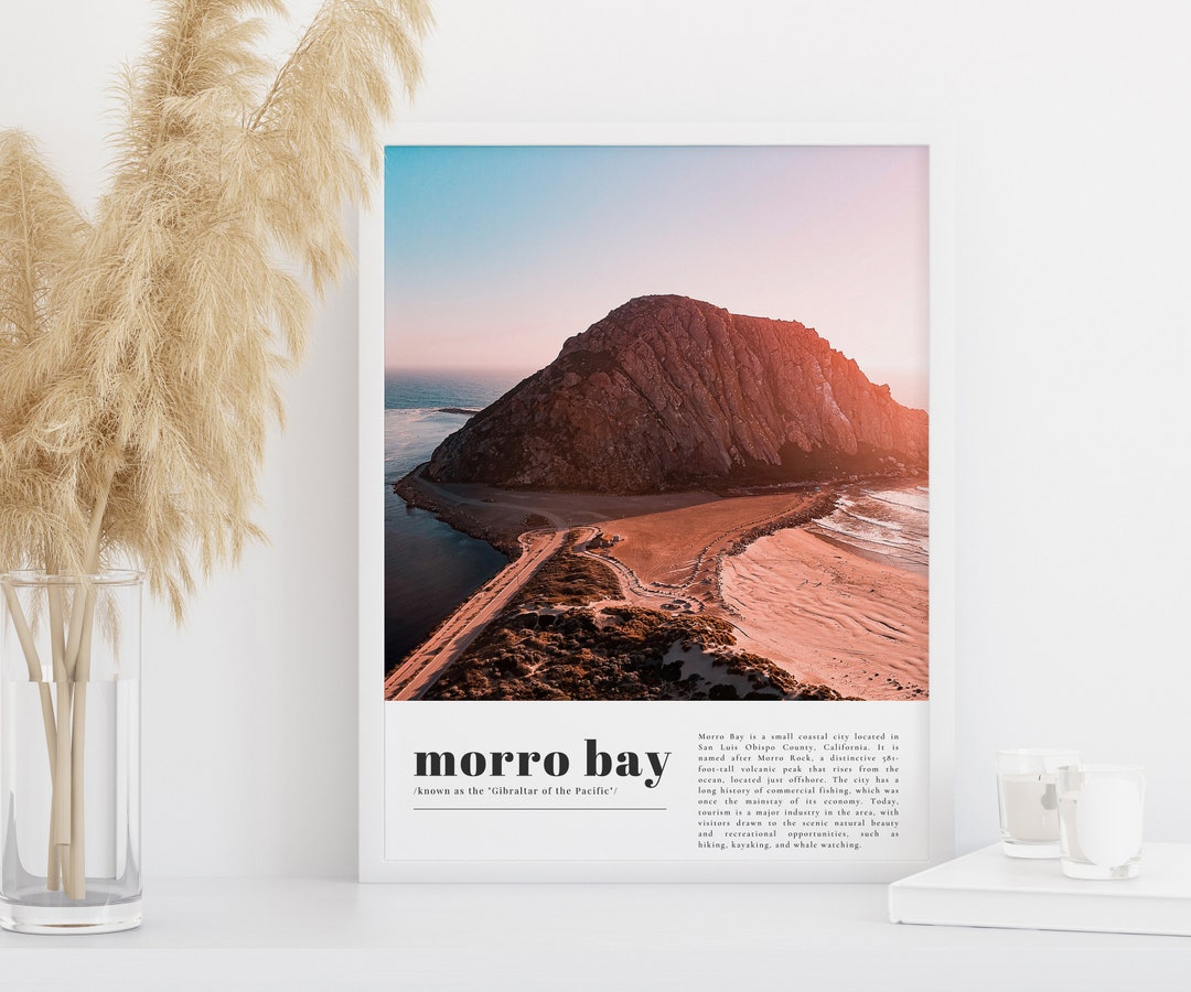 Morro Bay Travel Print Wall Art Morro Bay Wall Hanging Home Décor Morro Bay Travel Print Poster ...