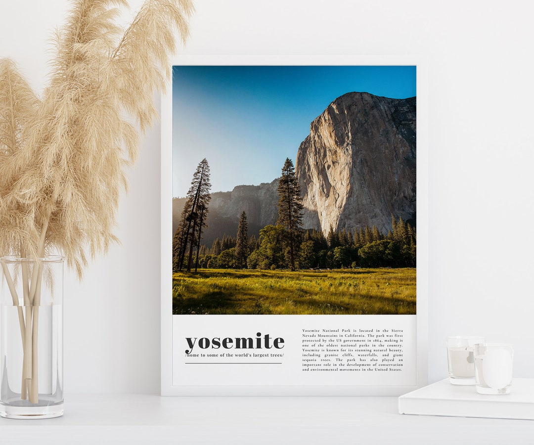 Yosemite Print, Yosemite Art, National Park Print, Yosemite Art Print, Yosemite Decor, Yosemite ...