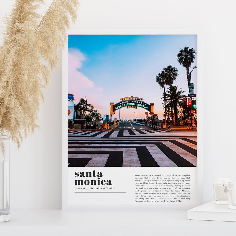 Santa Monica Poster - Etsy