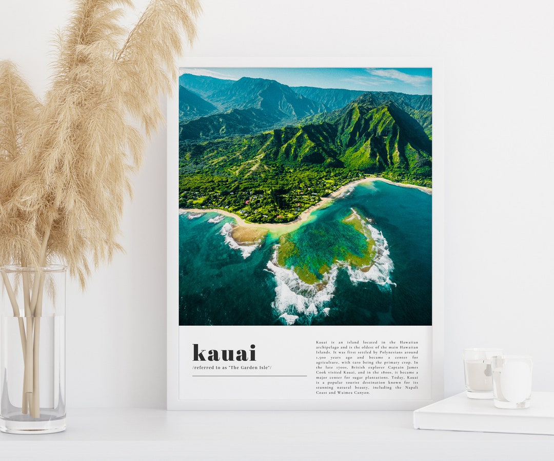 Kauai Travel Print Wall Art Kauai Photo Kauai Wall Hanging Home Décor