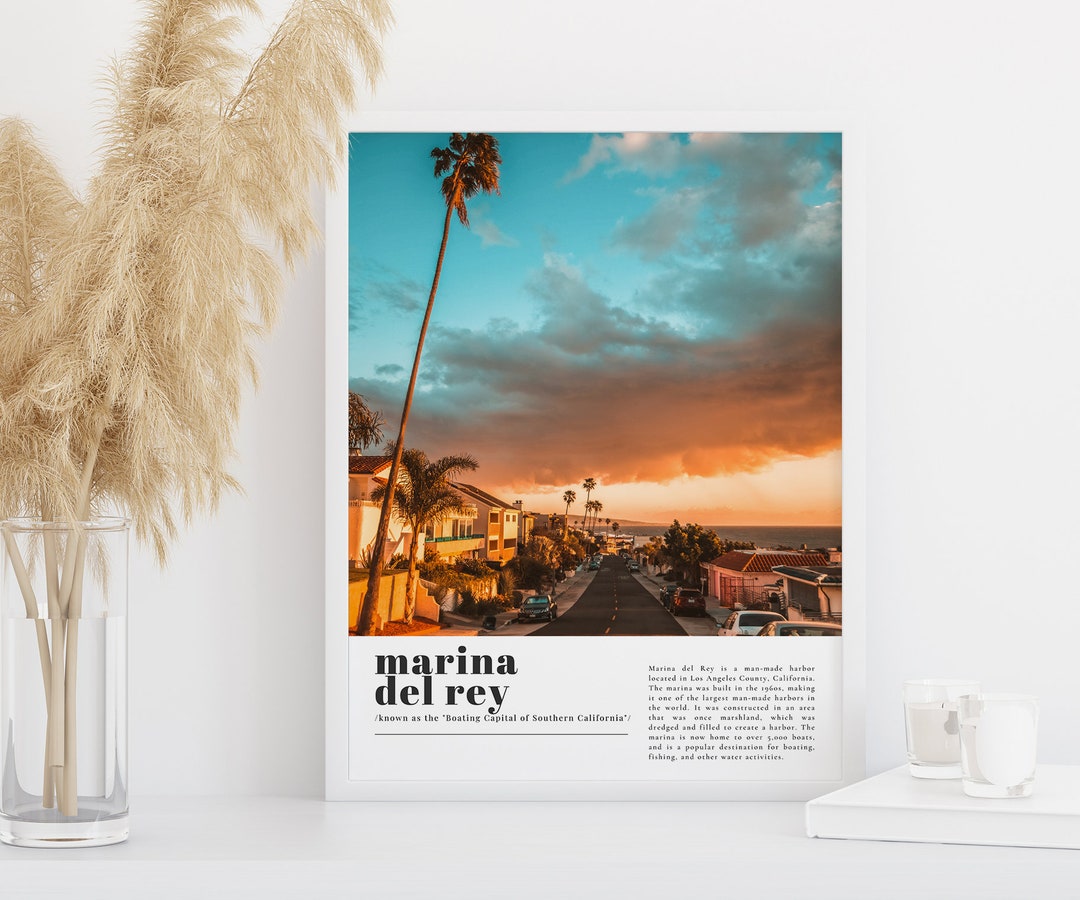Marina Del Rey Print, Marina Del Rey Wall Art, Marina Del Rey Art ...