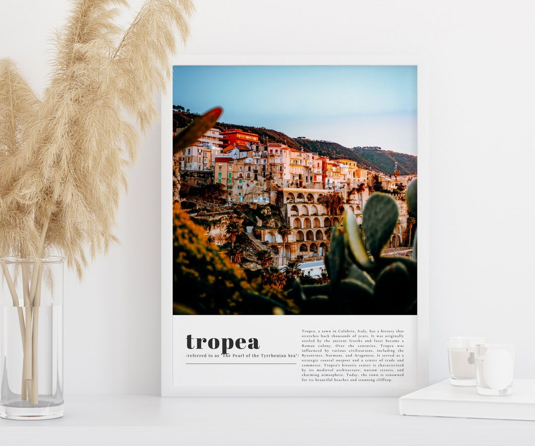 Tropea Travel Print Wall Art Tropea Photo Tropea Wall Hanging Home ...