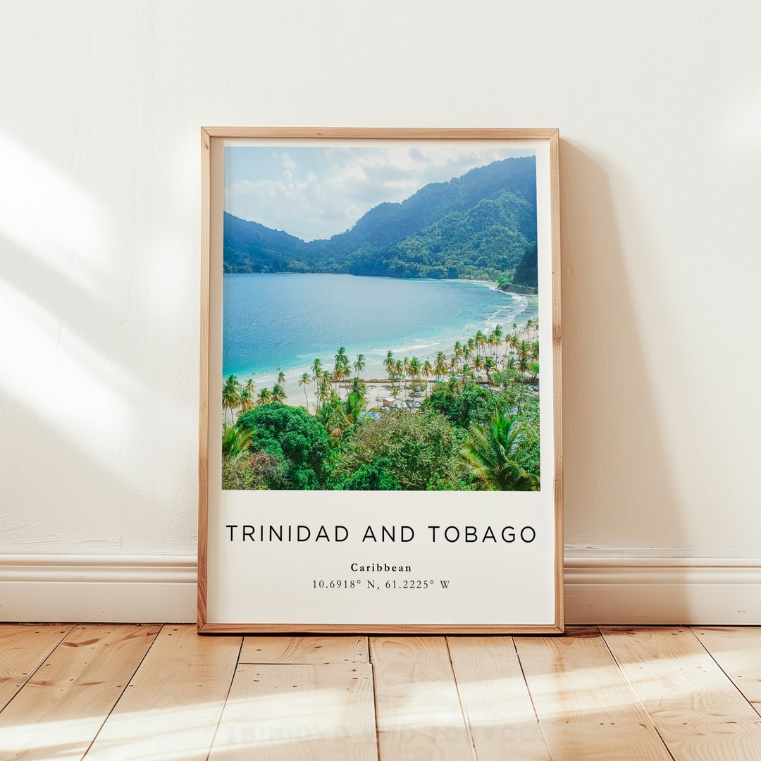 Trinidad and Tobago Travel Print Trinidad and Tobago Wall Art Trinidad ...