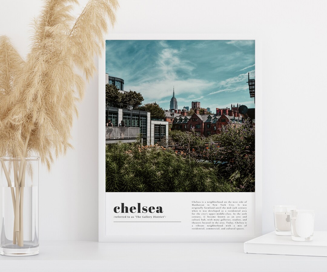 Chelsea Travel Print Wall Art, Chelsea Wall Hanging Home Décor, Chelsea ...