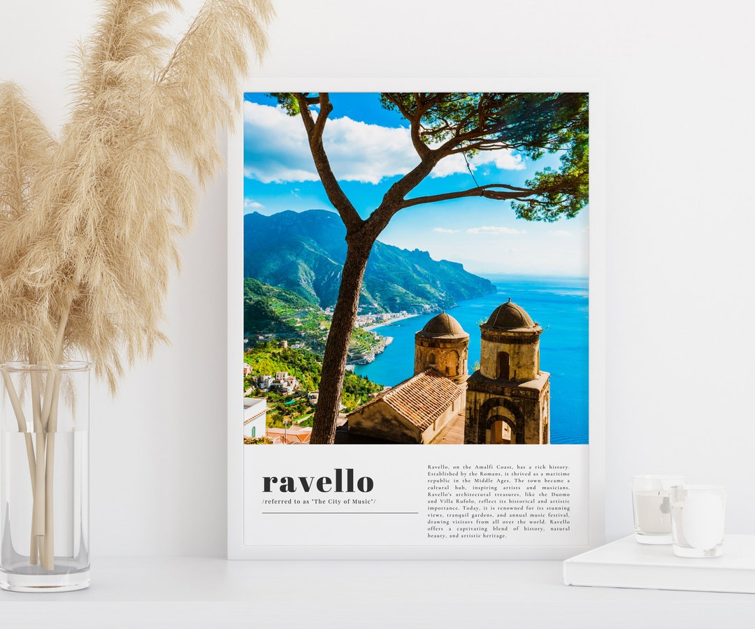 Ravello Travel Print Wall Art Ravello Wall Hanging Home Décor Ravello ...