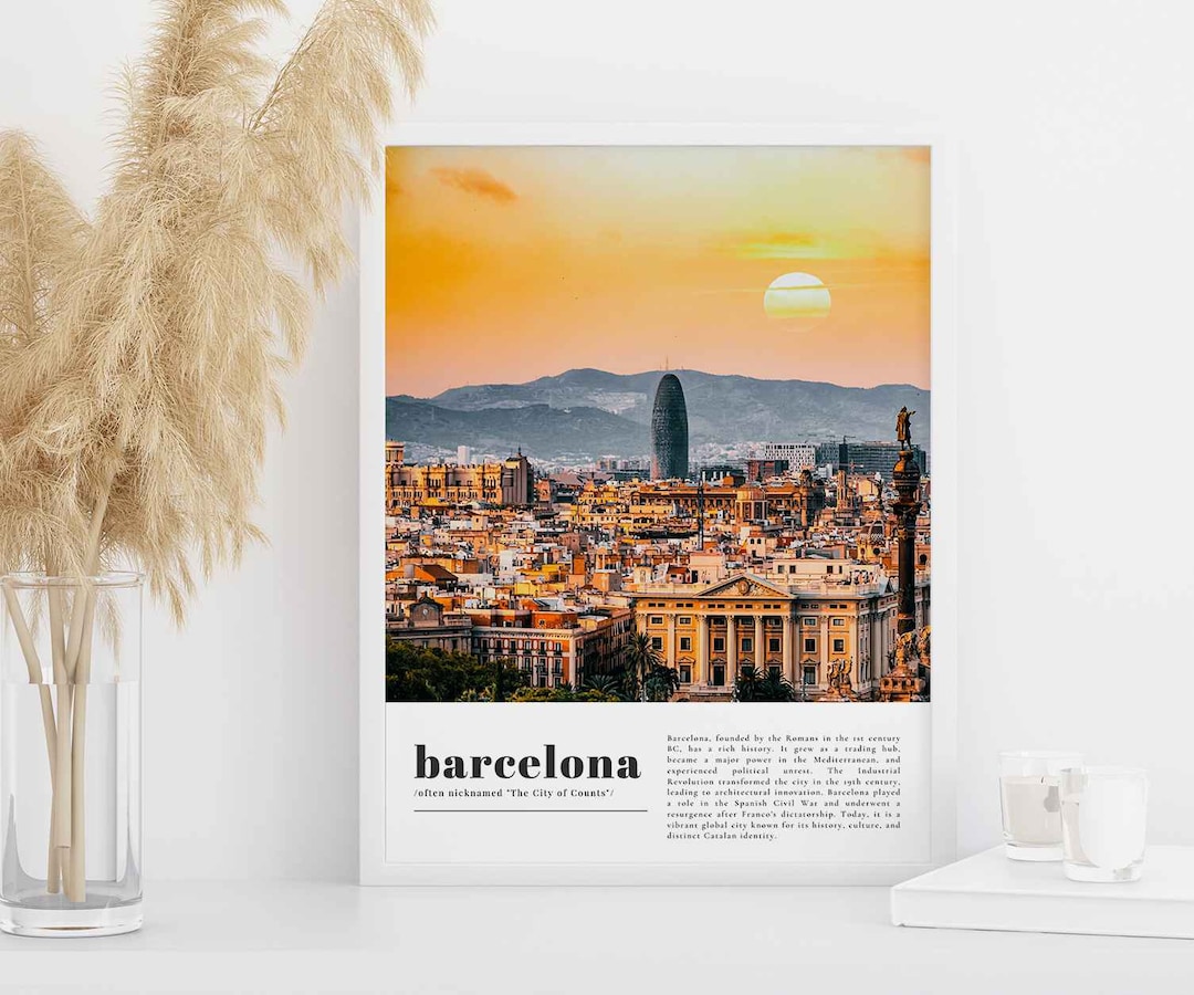 Barcelona Travel Print, Barcelona Art, Barcelona Wall Art, Barcelona ...