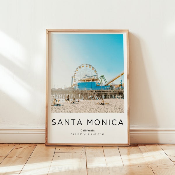 Santa Monica Poster - Etsy