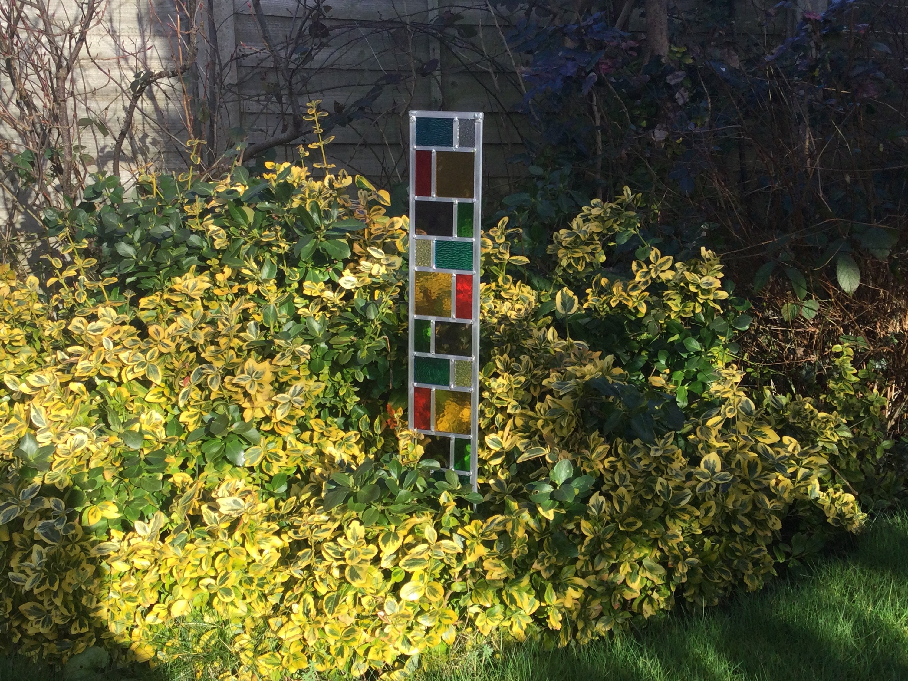 Stained Glass Garden Sculpture - Etsy UK