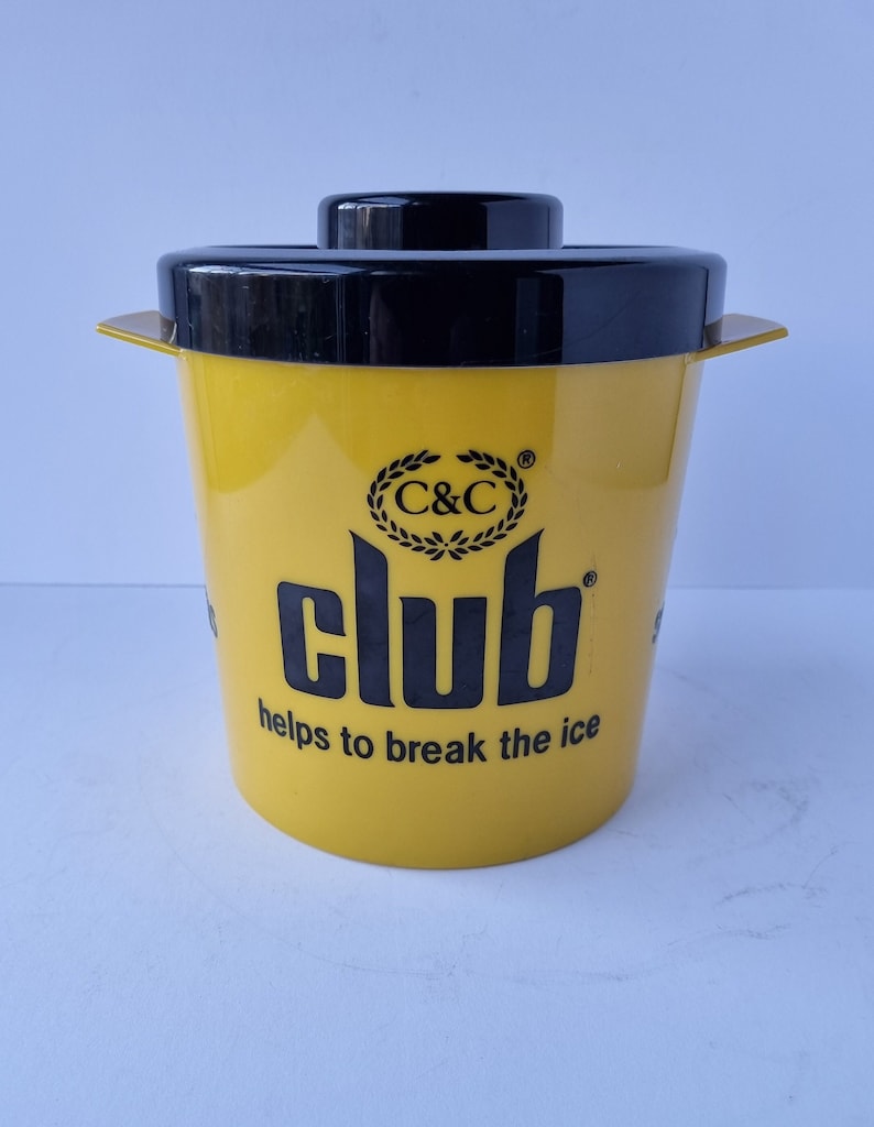 Vintage Plastic Ice Bucket Advertising Ice Bucket Club Soft Drinks ...