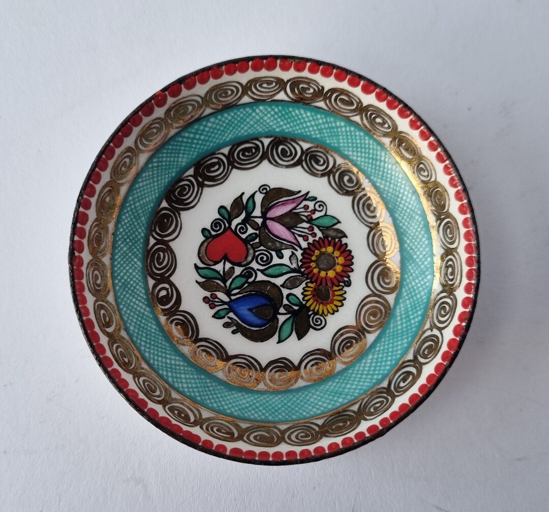Vintage Austrian Enamel Pin Dish Hand Painted Austrian Pin - Etsy