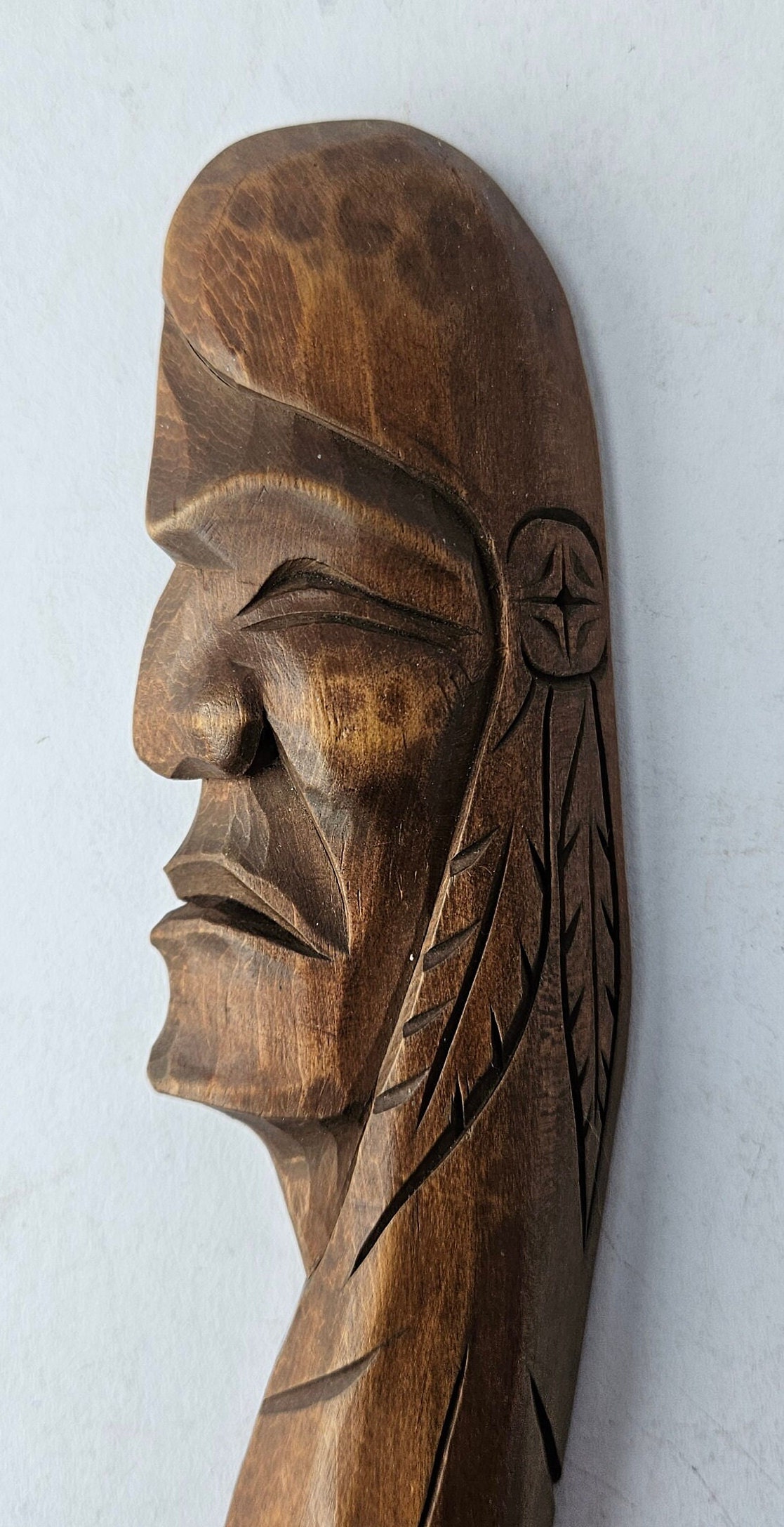 Vintage First Nations Carved Wood Letter Opener: Lance Joseph Art - Etsy