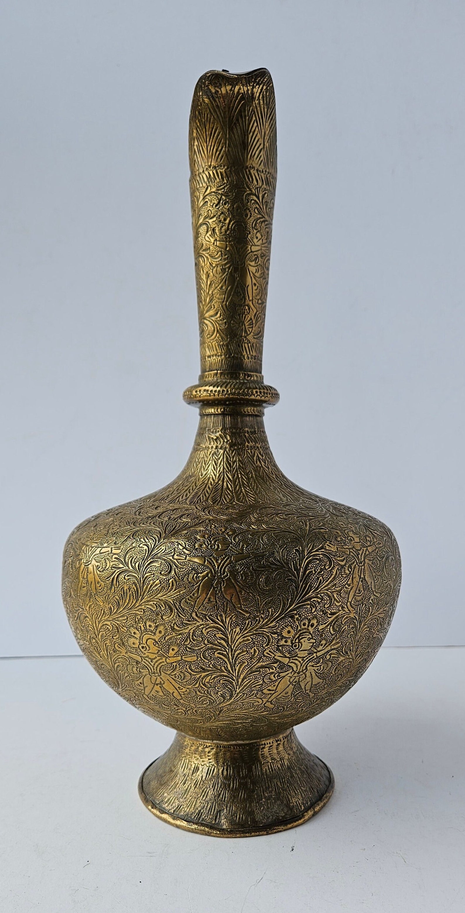 Vintage Brass Ewer Pitcher With Cobra Handle Vintage Indian or Asian ...