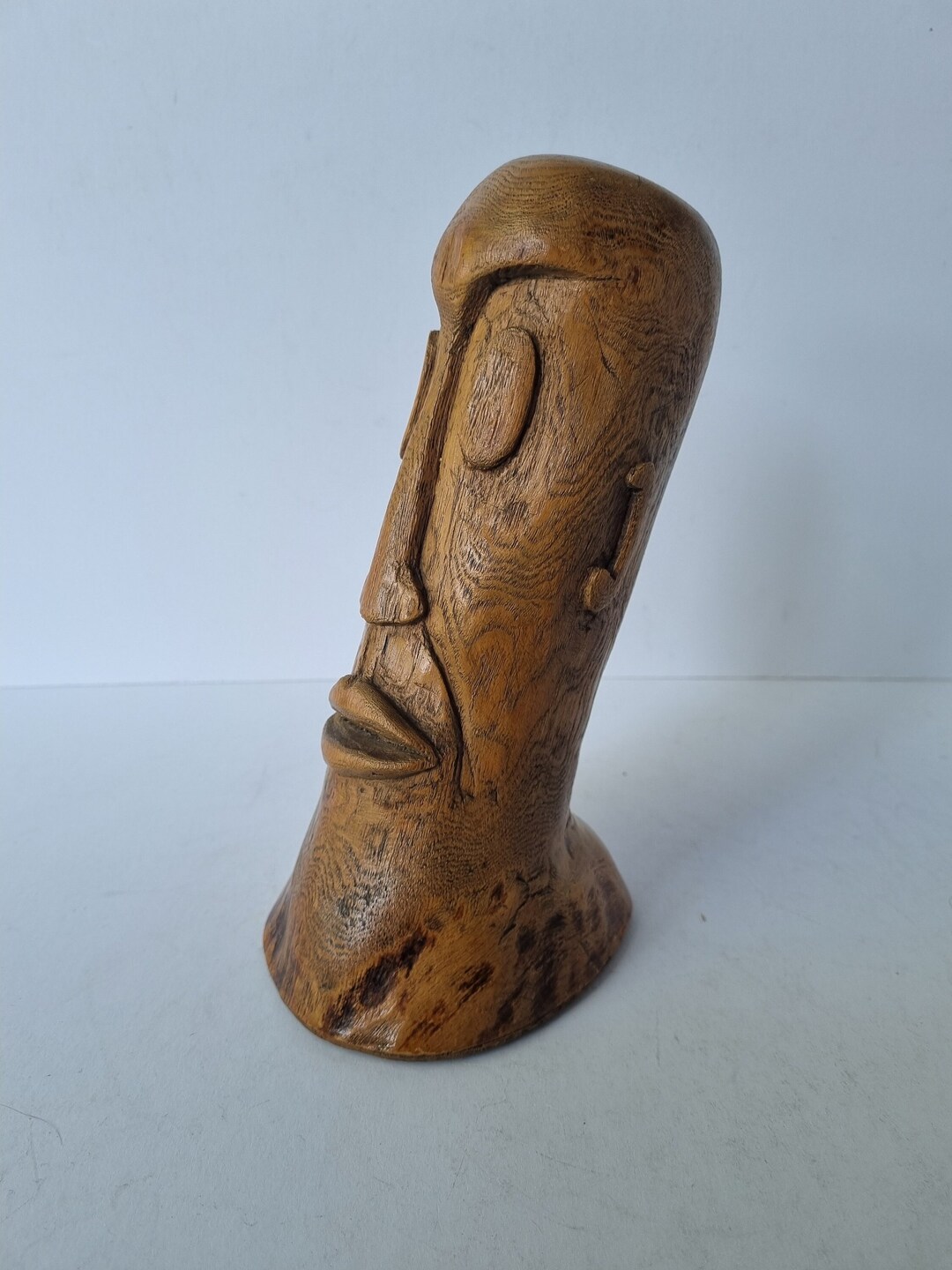 Vintage Carved Wooden Head Totem Carved Wood Tribal Head Vintage ...