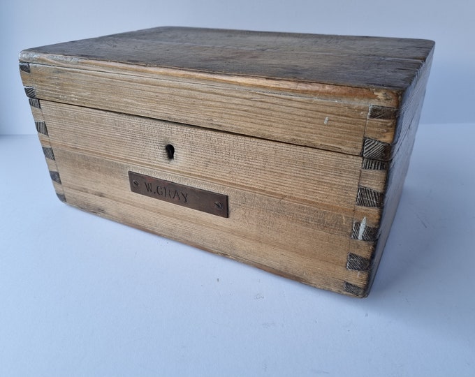 Antique Sailor's Ditty Box - 19th Century Wooden Ditty Box - Antique ...